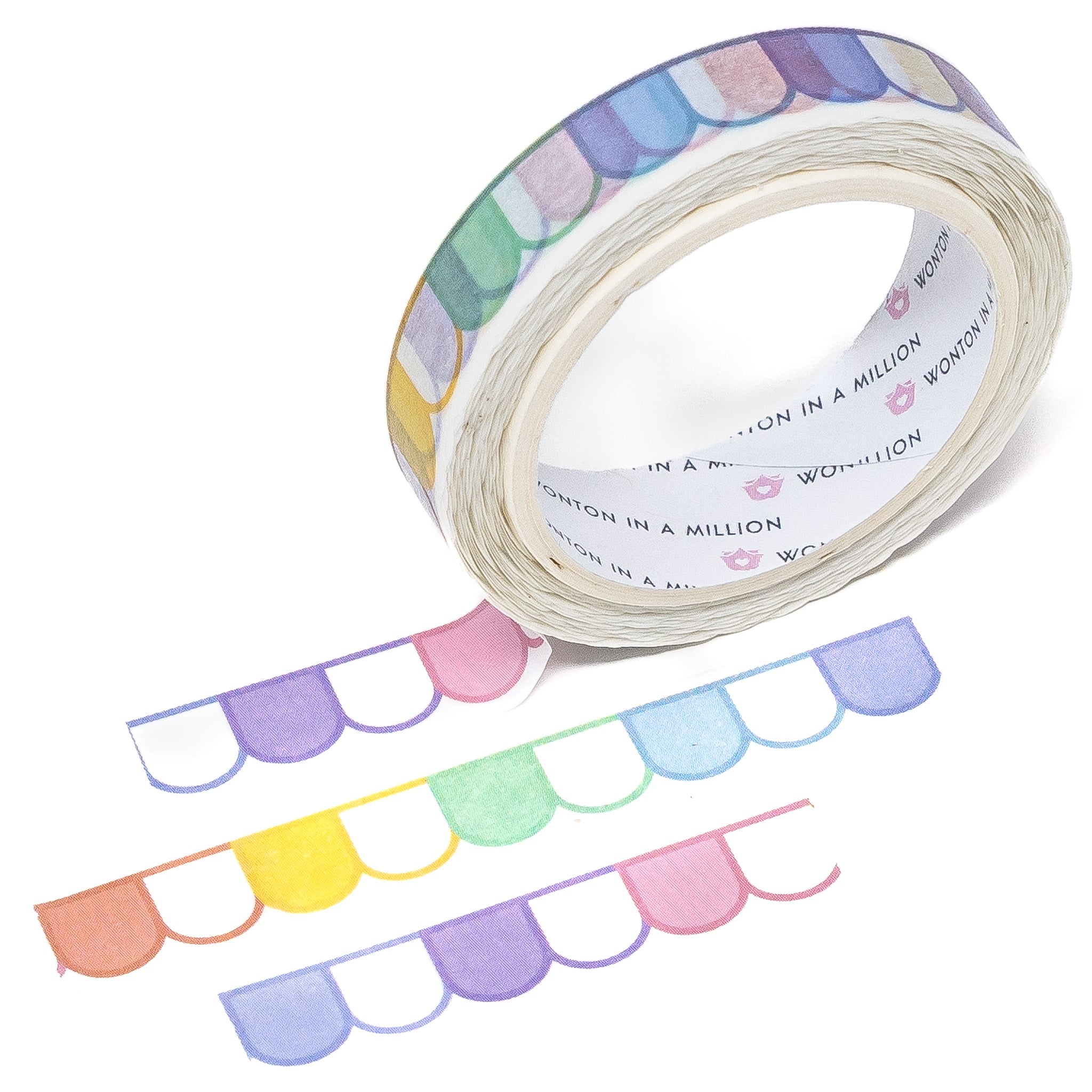 W548 | Dimsum Town - Rainbow Scallops Washi (DIECUT 10mm) – Wonton In A ...
