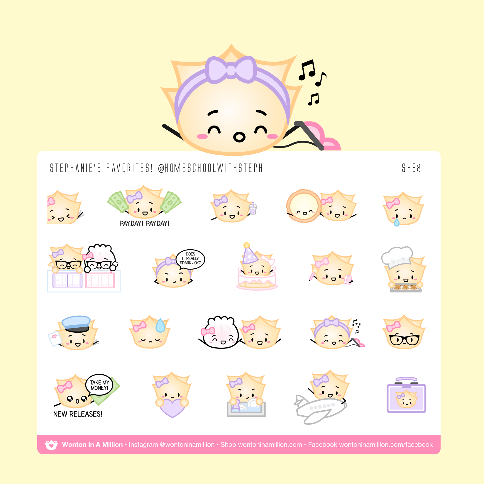 Stephanie's Favorite Dimsum Planner Stickers - Wonton In A Million
