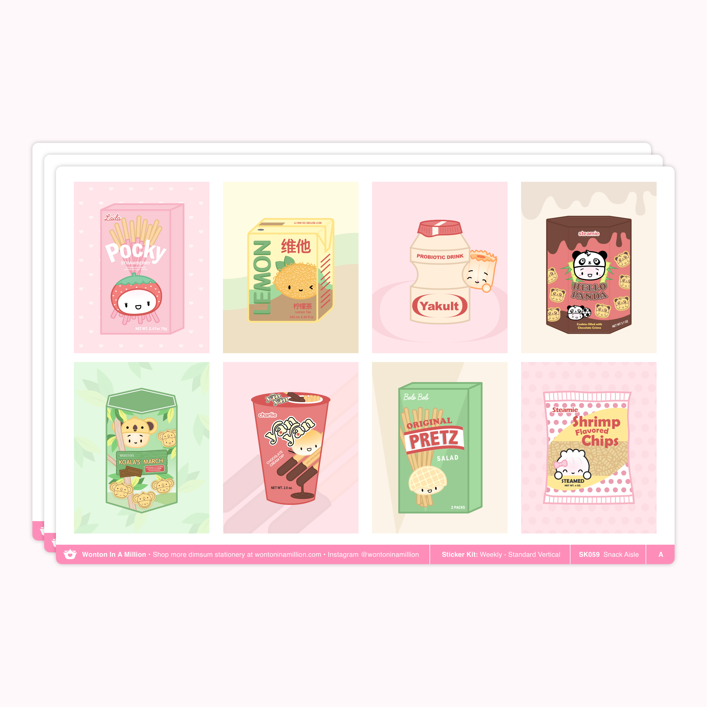 SK059 | Snack Aisle Weekly Sticker Kit (Standard Vertical) – Wonton In ...